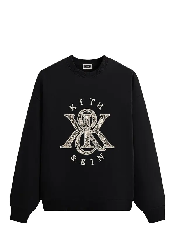 Kith K&k Python Nelson Crewneck - Black
