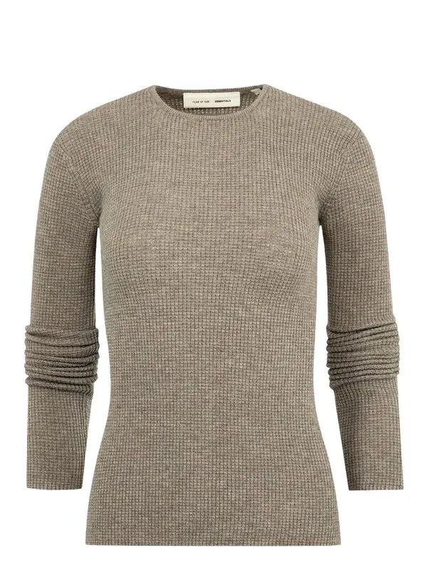 Fear Of God Waffle Long-sleeve Top - Grey