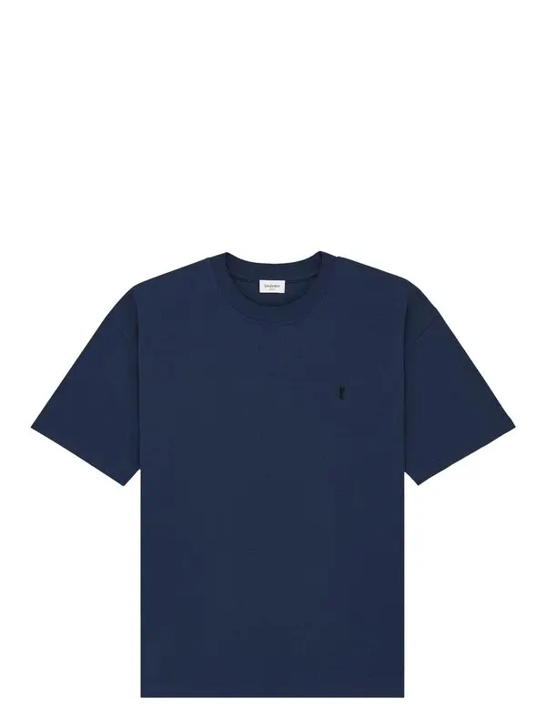 Saint Laurent T-shirt Bord Cassandre - Blue