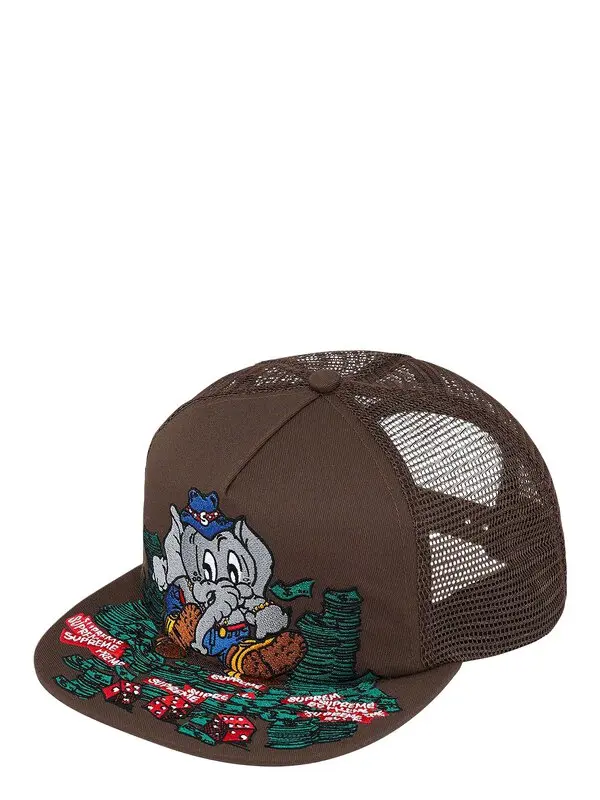 Supreme Elephant Mesh Back 5-panel Cap - Brown