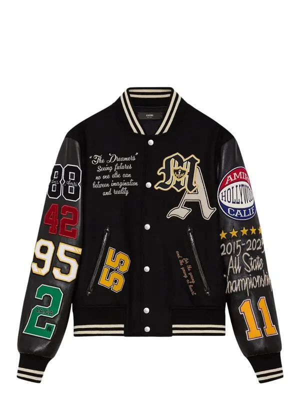 Amiri Varsity Patch Jacket - Black