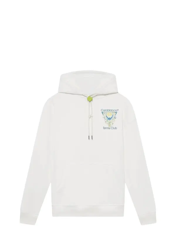 Casablanca Tennis Club Icon Hooded Sweatshirt - White