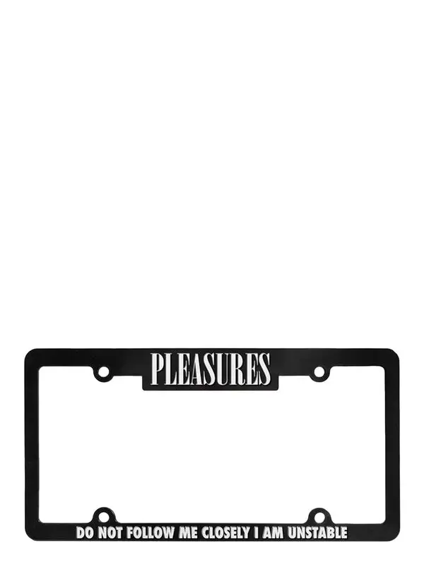 PLEASURES License Plate Cover - Black
