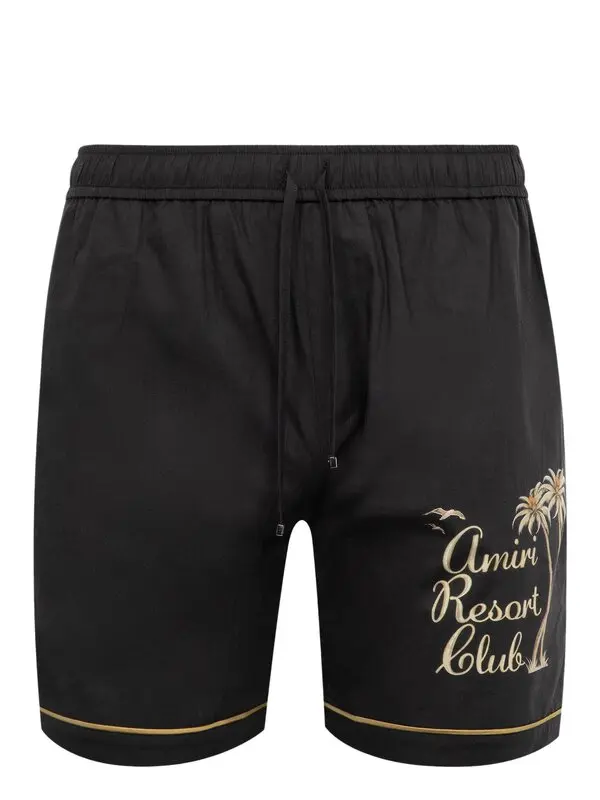 Amiri Embroidered Short - Black