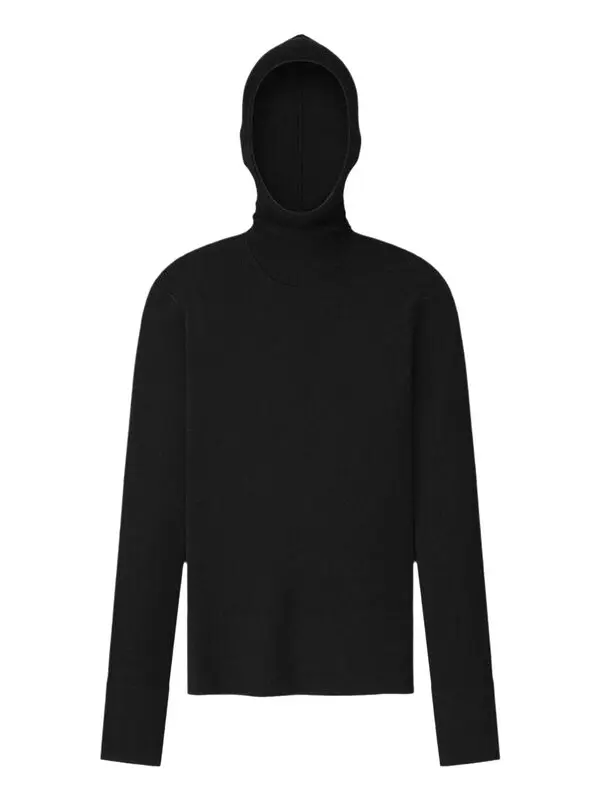 Fear Of God Long-sleeve Hooded Rib Top - Black