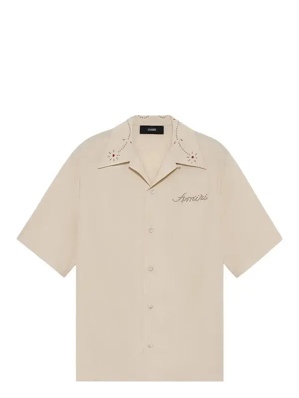 Amiri Stud Camp Shirt - White