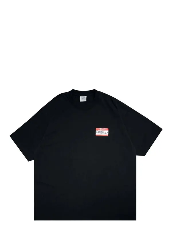 Vetements Sticker T-shirt - Black