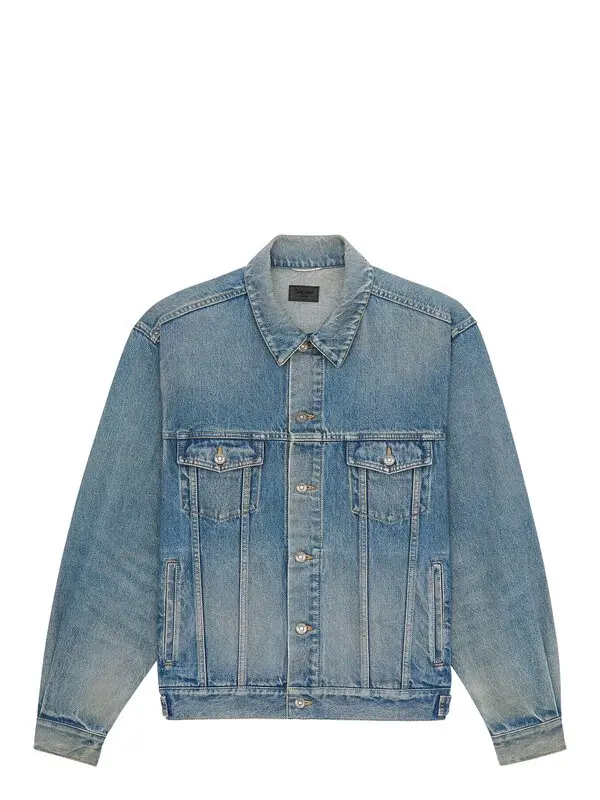 Saint Laurent Loose Trucker Jacket - Blue