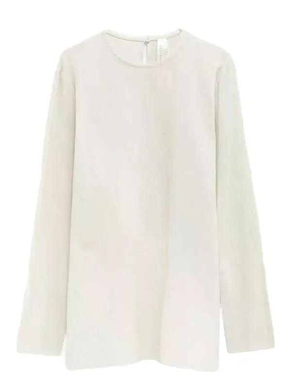 LAUREN MANOOGIAN Long-sleeve Overlay Blouse - Neutrals