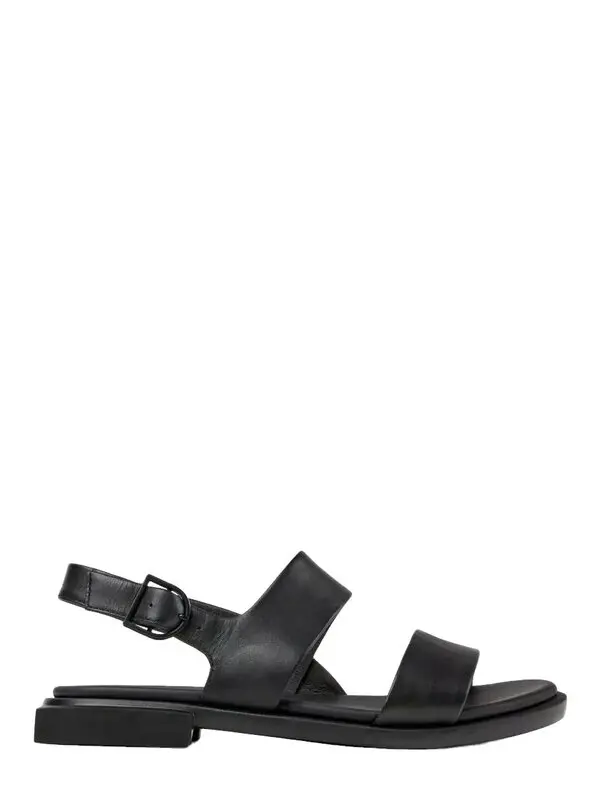 Camper Edy Leather Flat Sandals - Black