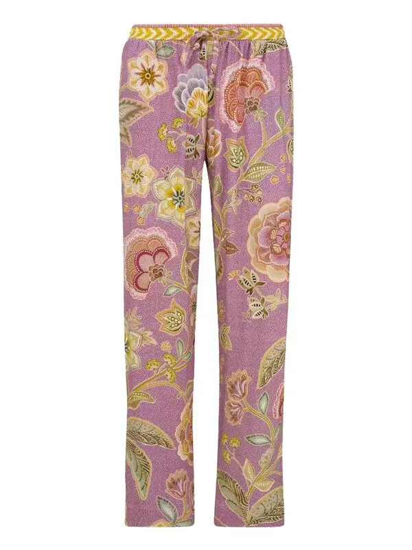 PIP STUDIO Belin Floral Print Trousers - Purple