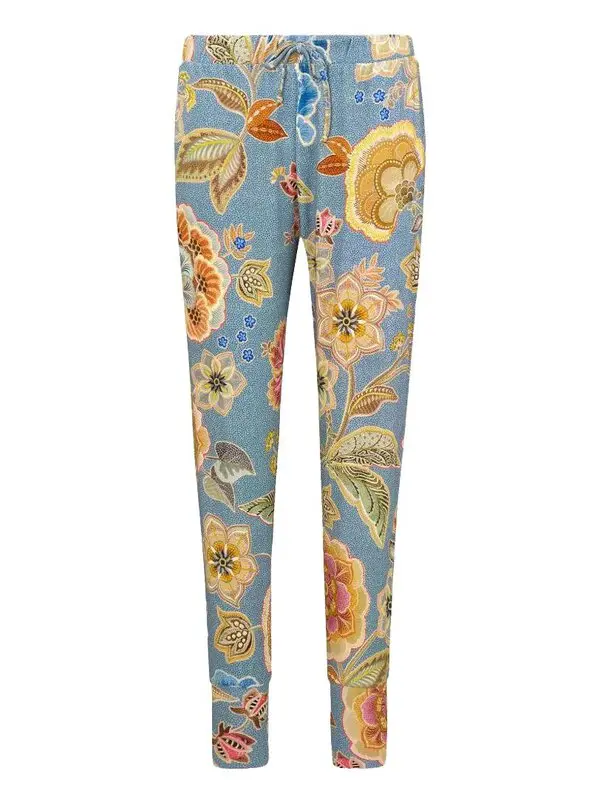 PIP STUDIO Bobien Floral-print Track Pants - Blue