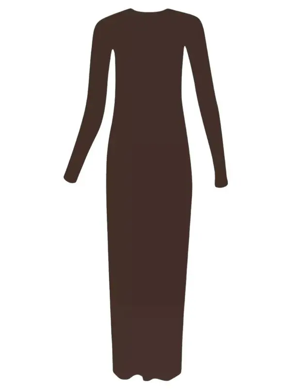 Wardrobe.NYC Long-sleeve Midi Dress - Brown