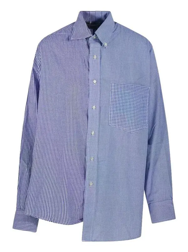 E.L.V. DENIM Check Pocket Shirt - Blue