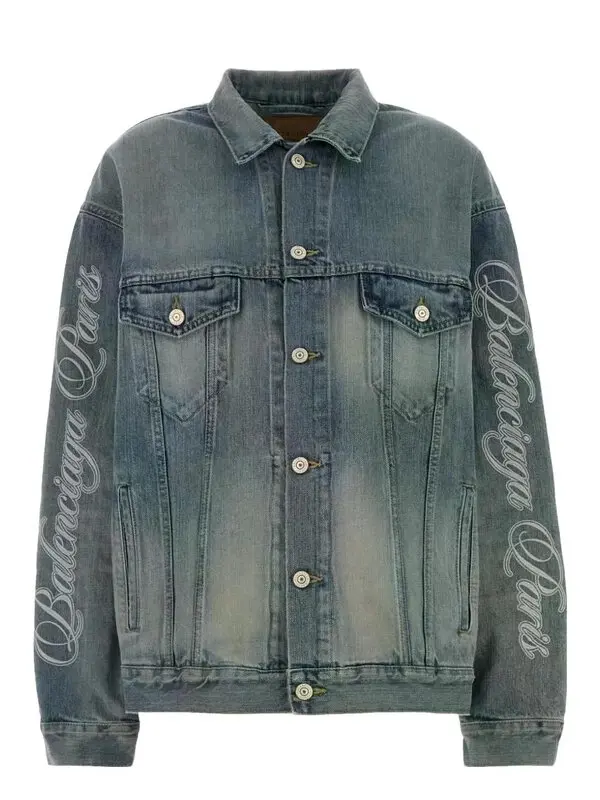 Balenciaga Button-up Denim Jacket - Blue