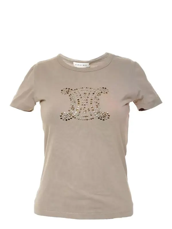Celine 1990-2000s Logo T-shirt - Brown