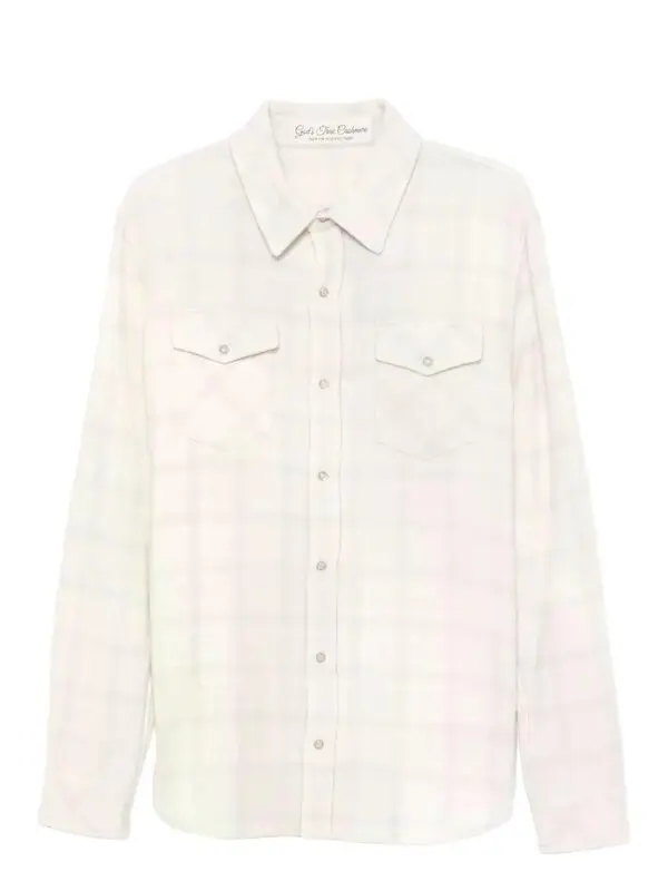 GOD'S TRUE CASHMERE Clarity Ombre Cashmere Shirt - Neutrals