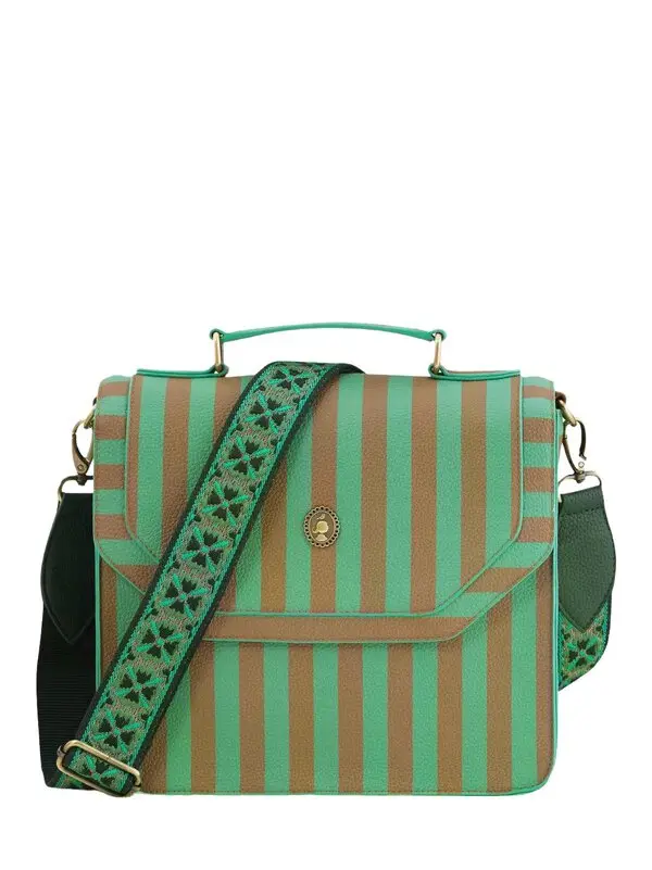 PIP STUDIO Striped Tote Bag - Green