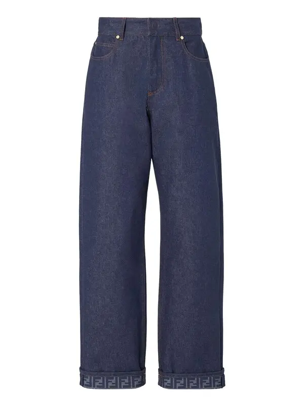 Fendi High-waisted Wide Leg Jeans - Blue
