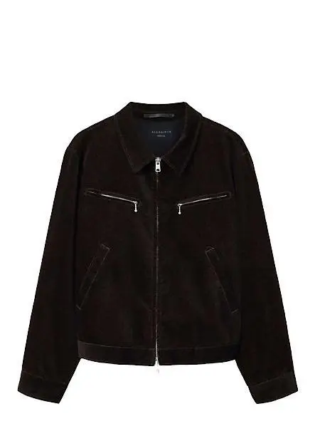 ALLSAINTS Korey Zip-up Suede Jacket - Traverse Brown