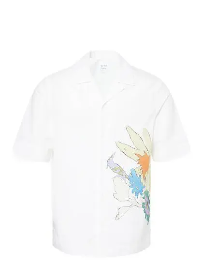 Paul Smith Graphic-print Short-sleeves Woven Shirt - White