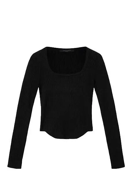 ALLSAINTS Hally Slim-fit Knitted Top - Black