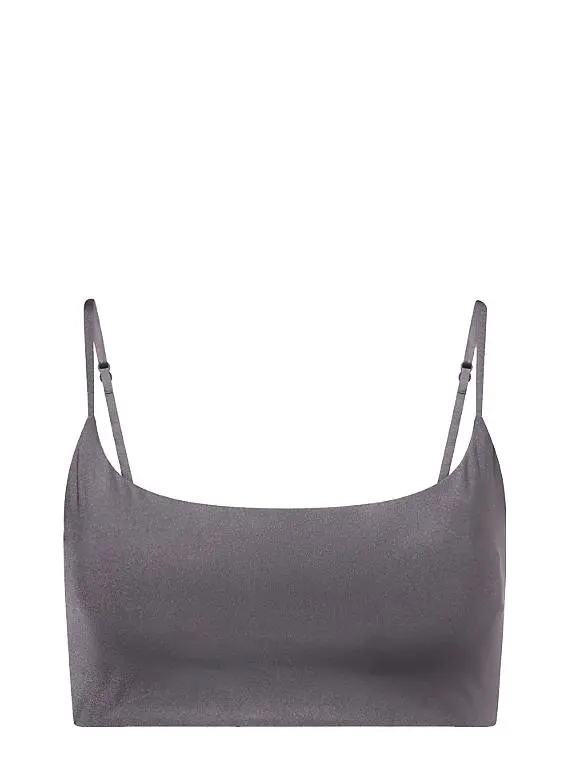 ADANOLA Gloss Skinny Strap Sports Bra - Grey