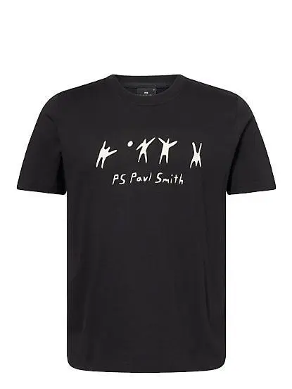 Paul Smith Volleyball Printed Cotton-jersey T-shirt - Black