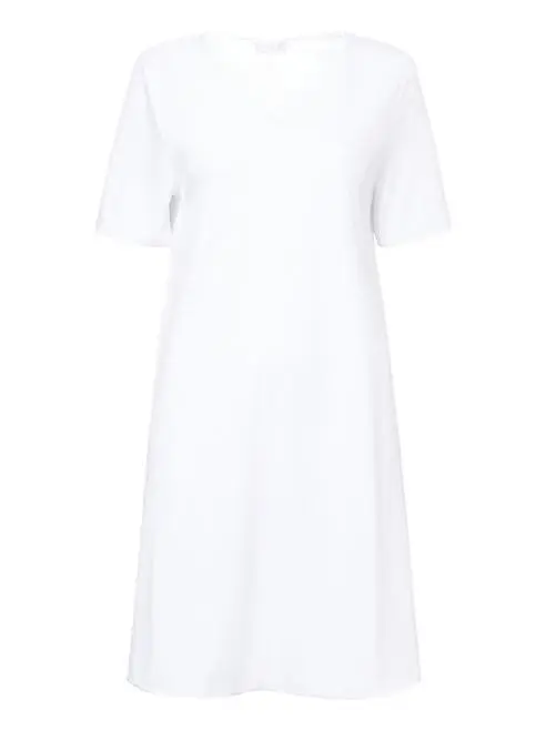 Hanro V-neck Cotton-jersey Nightdress - White