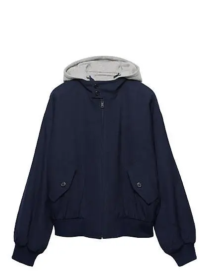 Prada Hooded Wool Jacket - Blue