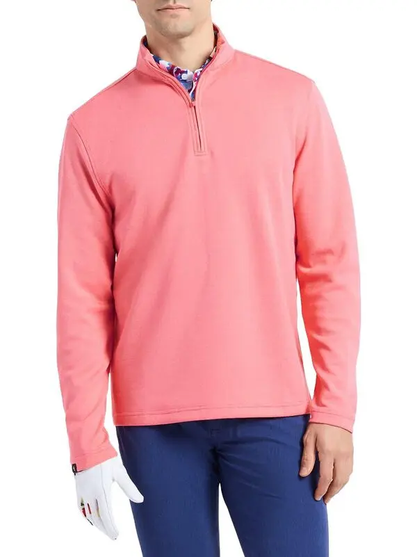 Robert Graham Troland Quarter-zip Pullover - Pink Lemonade