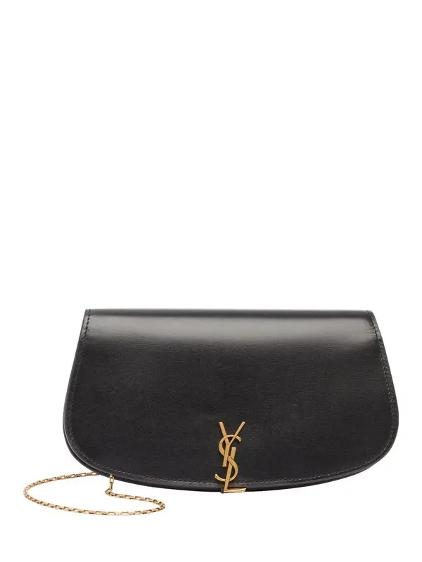 Saint Laurent Mini Voltaire Leather Shoulder Bag - Noir