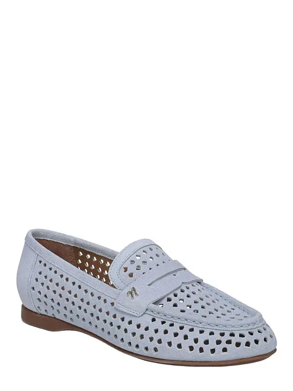 Naturalizer Bloom Perforated Penny Loafer - Ice Blue