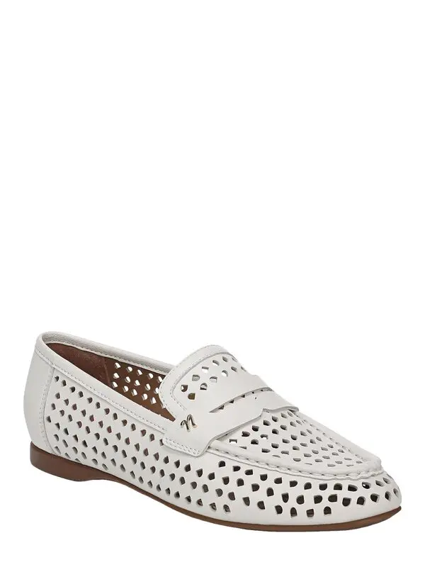 Naturalizer Bloom Perforated Penny Loafer - Warm White