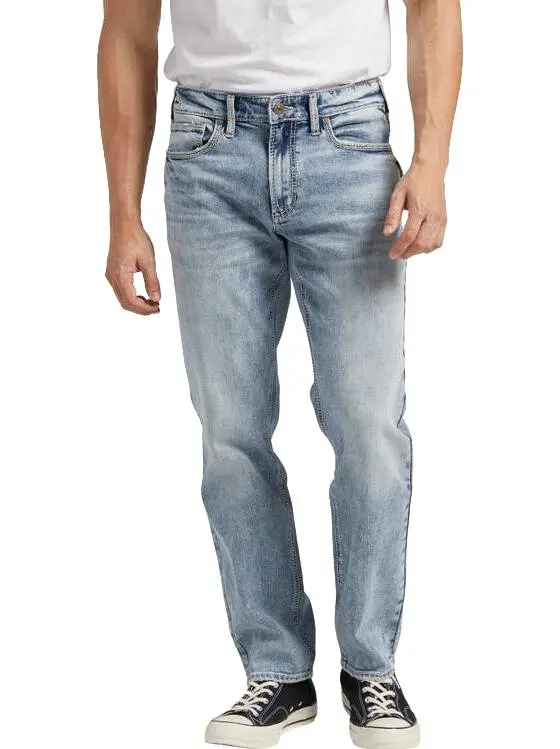 SILVER JEANS CO. Eddie Athletic Fit Tapered Jeans - Indigo