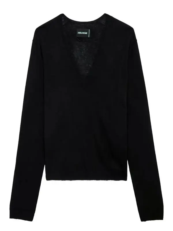 Zadig&Voltaire V-neck Long Sleeve Sweater - Black