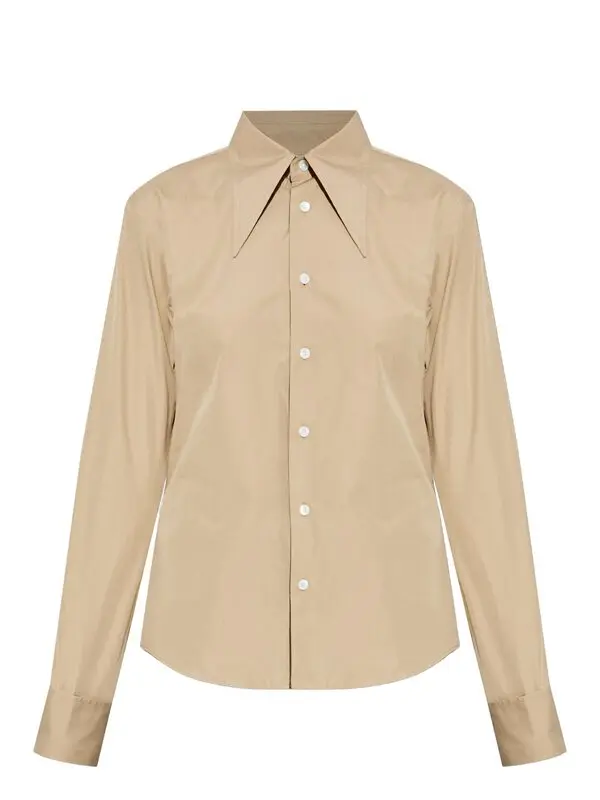 Ami Cotton Button-down Shirt - Beige