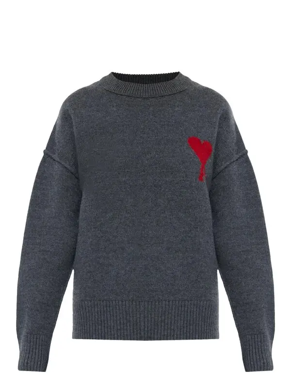 Ami Wool Sweater - Grey