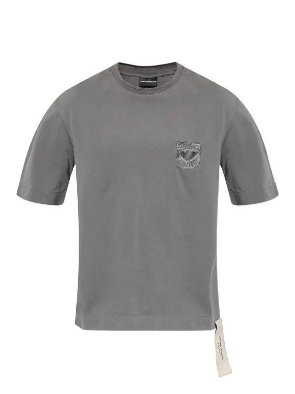 Emporio Armani T-shirt With Logo - Grey