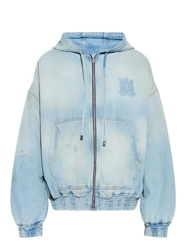 Amiri Vintage-effect Denim Jacket - Blue