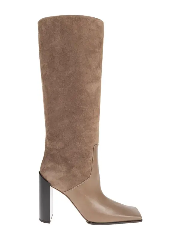 Alaïa Heeled Knee High Boots - Brown