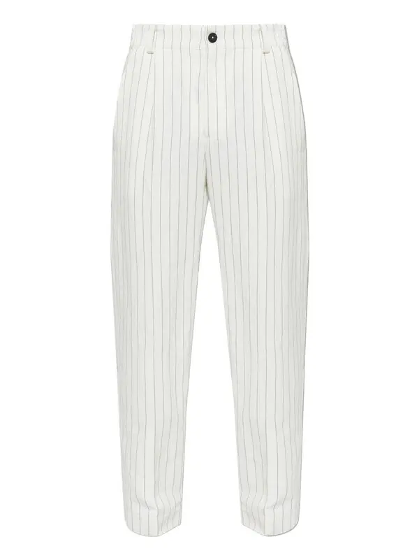 Jacquemus Pinstripe Pattern Trousers - Cream