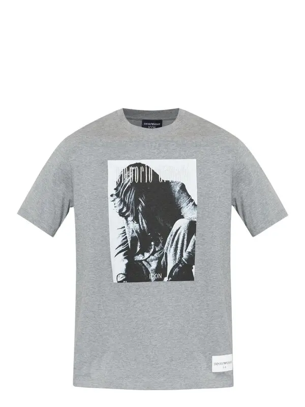 Emporio Armani T-shirt With Print - Grey