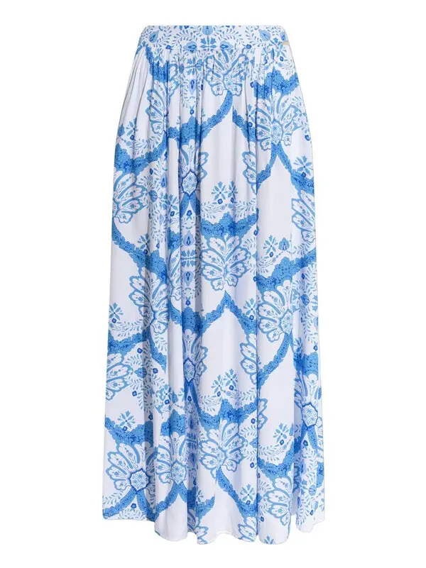 Melissa Odabash Printed Maxi Skirt - Blue