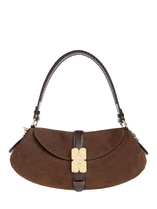 GANNI Eco Leather Shoulder Bag - Brown