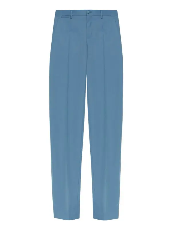 Dolce & Gabbana Wool Tailored Trousers Pleated - Blue