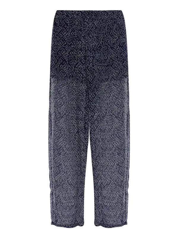 MARANT ETOILE Lydna Wide Leg Trousers - Navy Blue