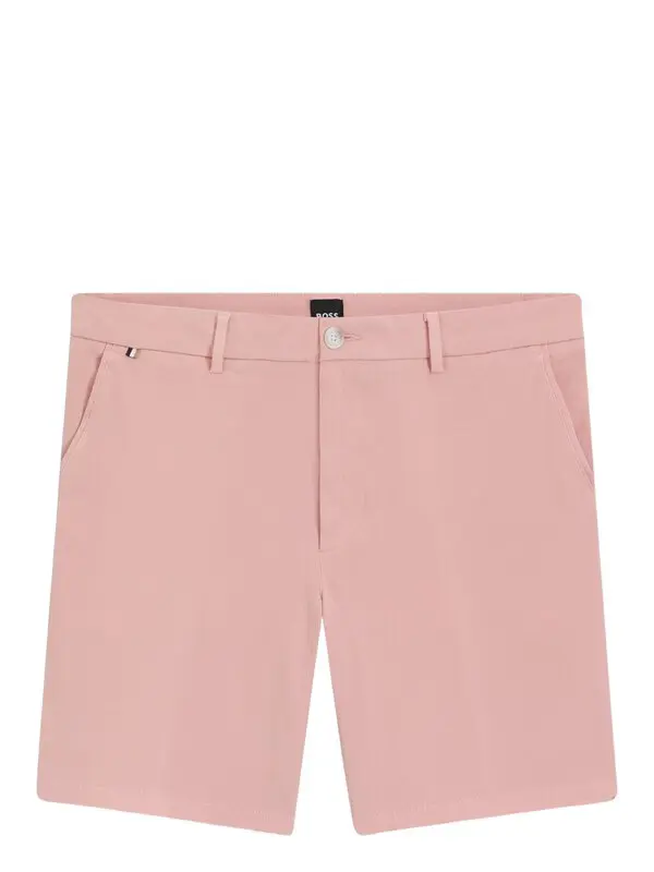 BOSS Modern-fit Stretch-cotton Twill Shorts - Light Pink