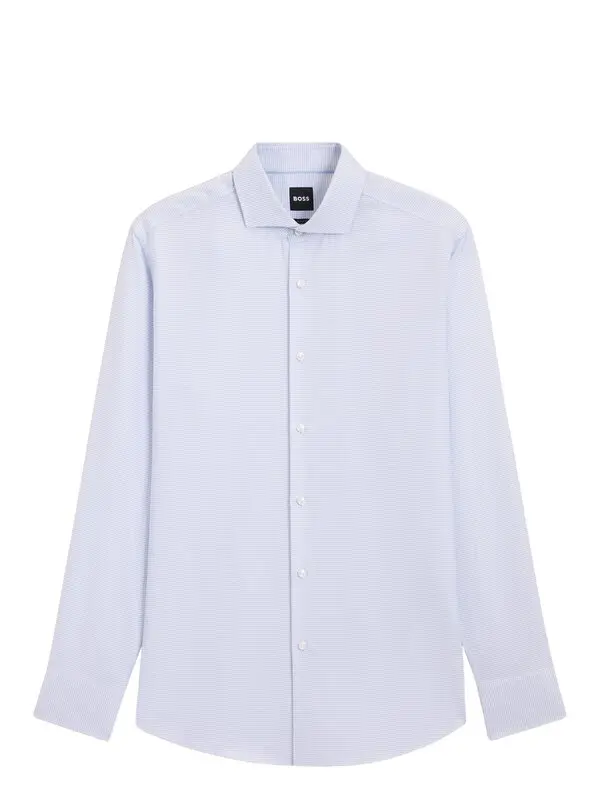 BOSS Slim-fit Shirt In Cotton Twill - Light Blue