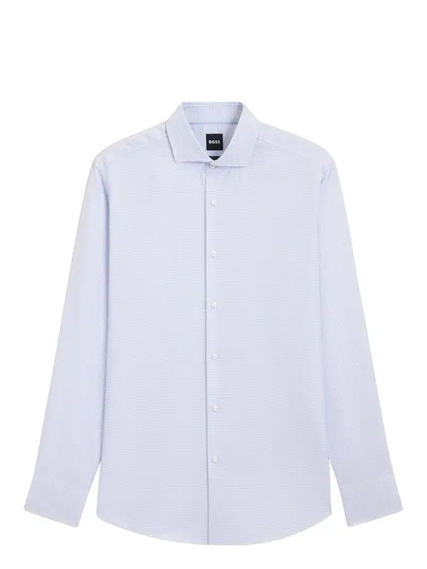 BOSS Slim-fit Shirt In Cotton Twill - Light Blue